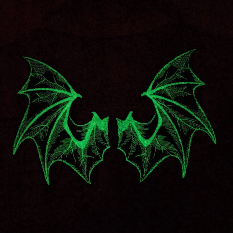 PAIR of GLOW IN THE DARK Bat Wing Patches – The Craft Rebellion