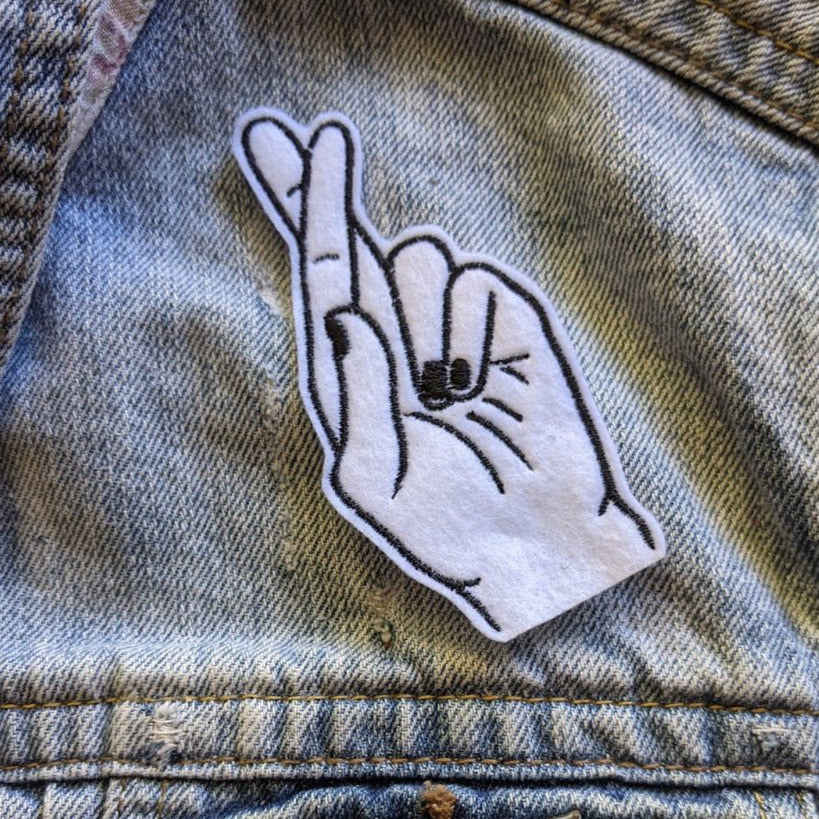 Fingers Crossed Patch – The Craft Rebellion