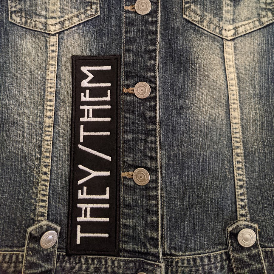 They/Them Typography Iron On Patch – The Craft Rebellion